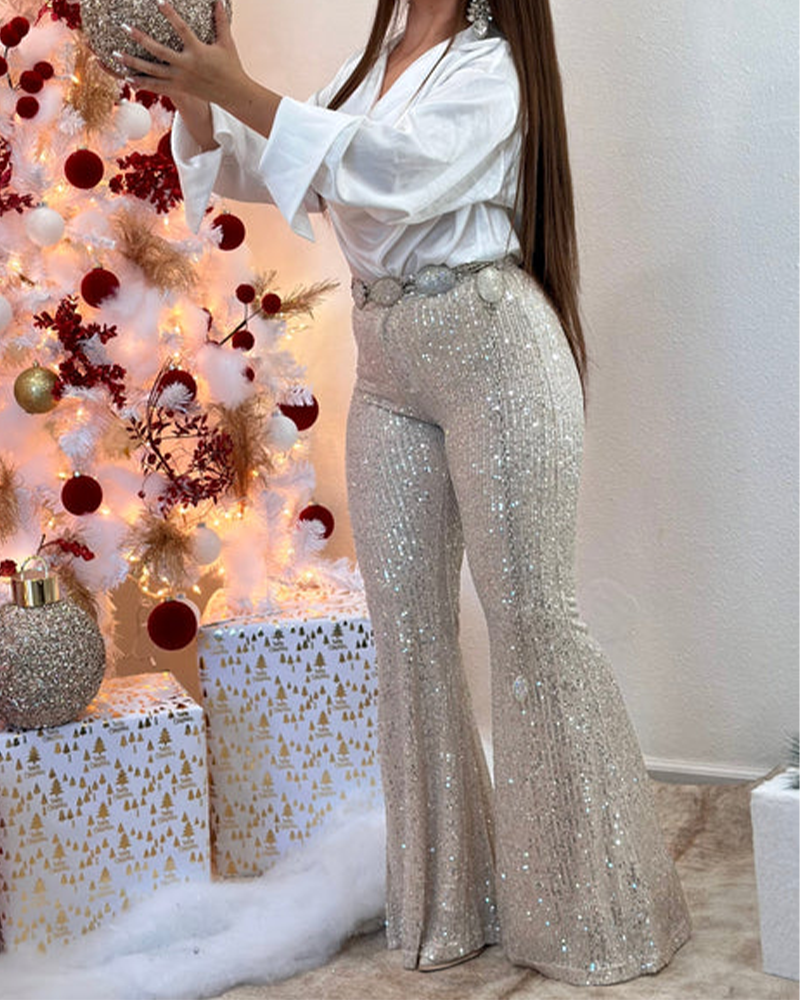Dazzling Holiday Glitter Pants – Snazzyin