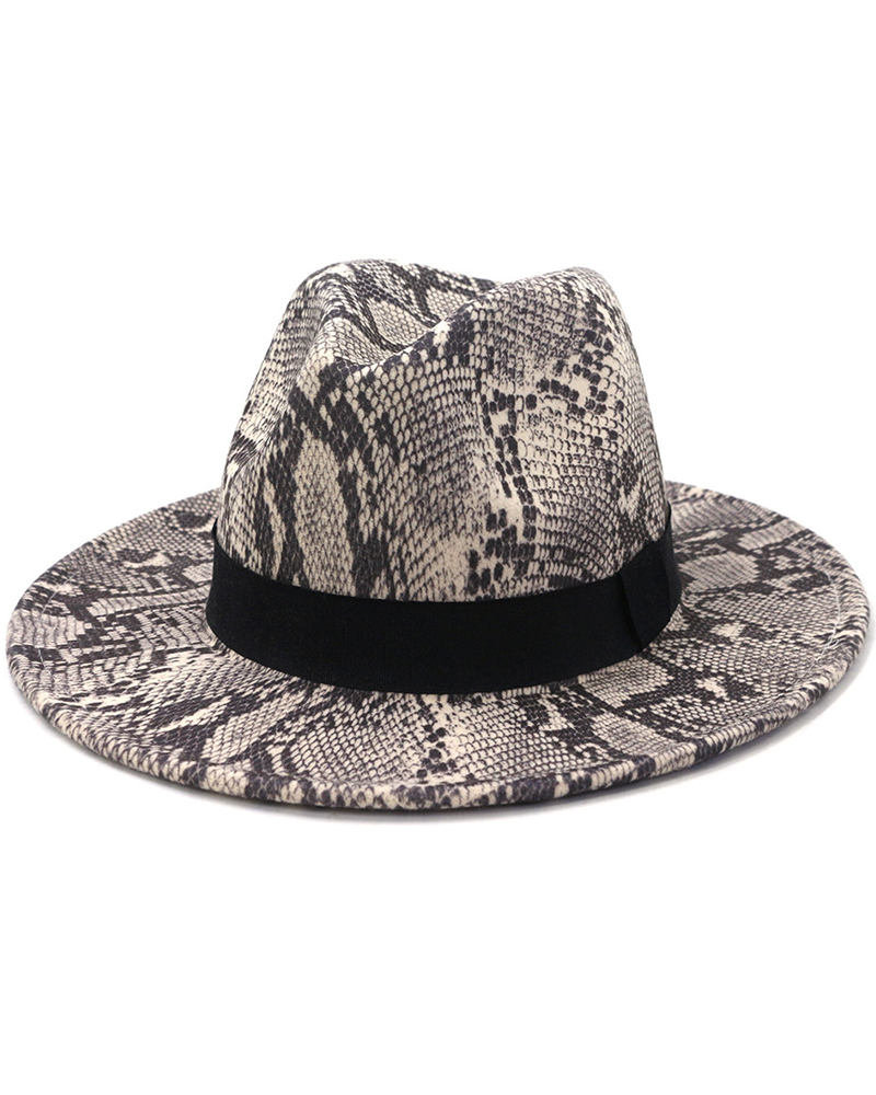 Large Brim Snake Fedora – Snazzyin