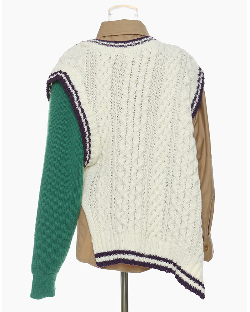 Irregular Patchwork Knitted Coat – Snazzyin