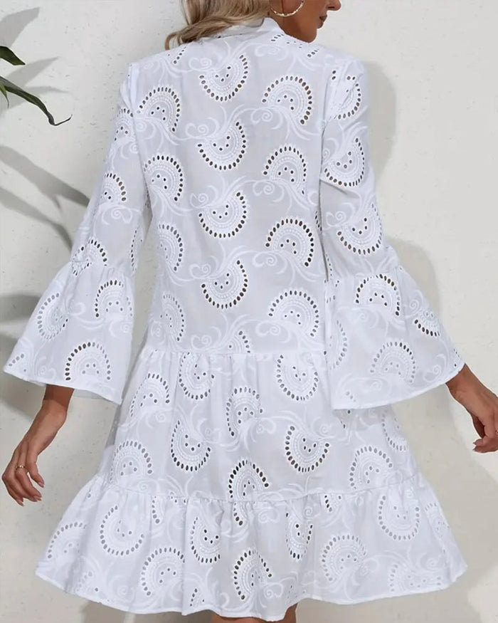 Crisp Eyelet Dress