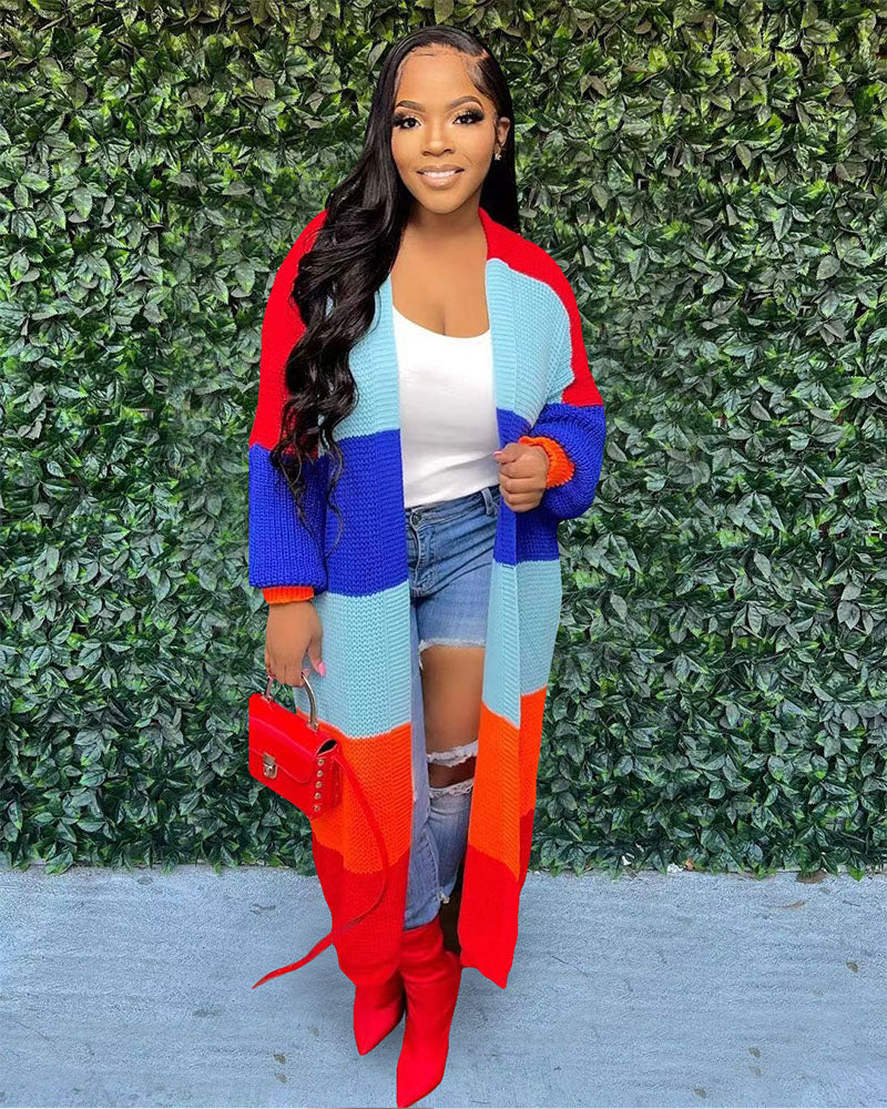 Fall Color Block Cardigan – Snazzyin